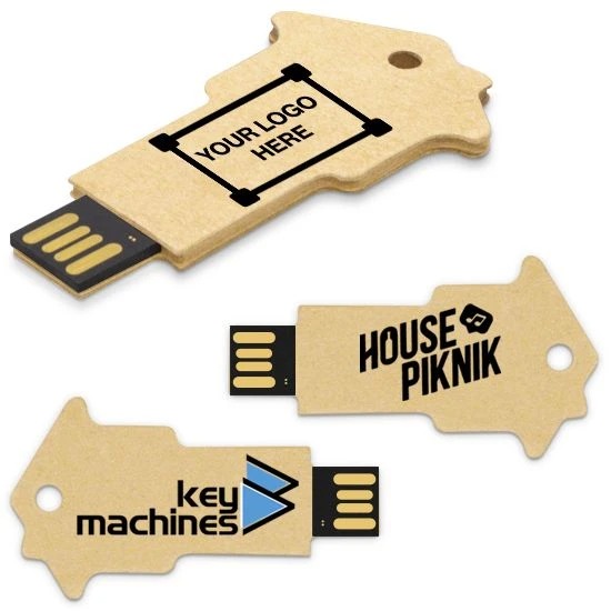 Wholesale Imprinted Custom Key Shaped USB Flash Drive