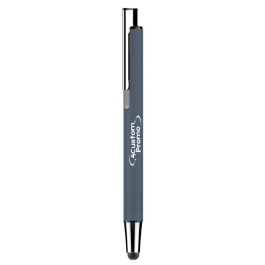 Custom Soft Touch Metal Pen with Stylus | 4CustomPromo